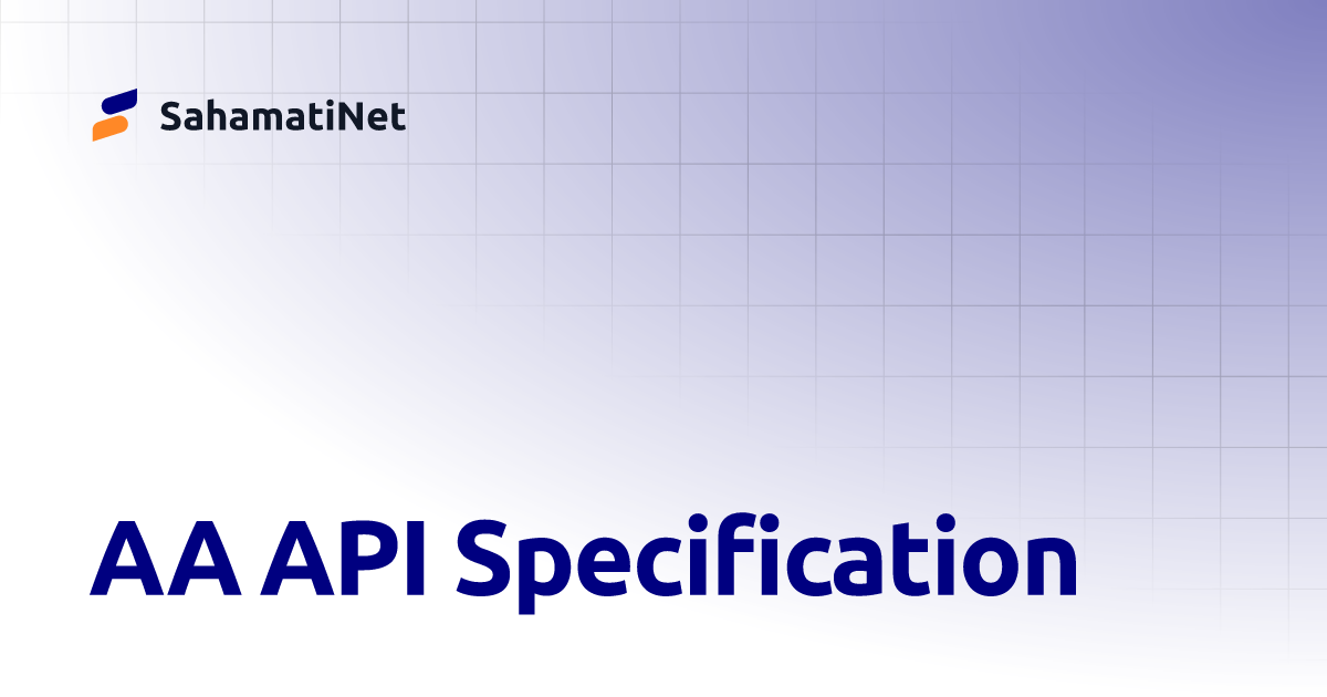 AA API Specification | SahamatiNet